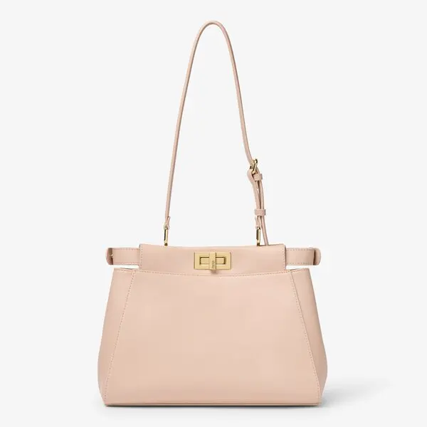 Fendi My Peekaboo® Small Beige Pink Leather Bag